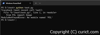 Python - エラー No module named 'PIL' が発生する